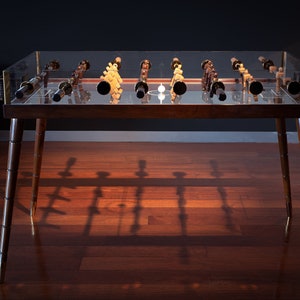 Handmade Walnut & Plexiglass Foosball Table: Luxury Home Decor - Etsy