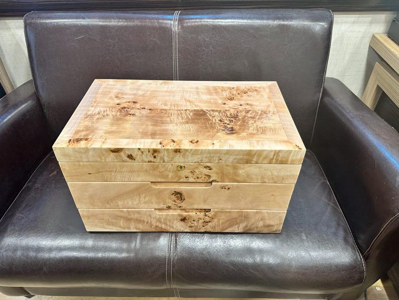 Mappa Burl Wood Eyeglass Display Case: 26 Eyeglasses Capacity Handmade ...