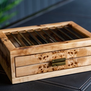 Pen Collection Storage Case, 3 Different Wood Option, Office Desk ...