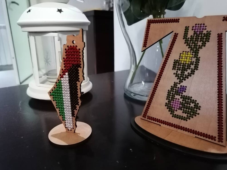 Palestine Map DIY Stand Palestinian Embroidery Kit for | Etsy