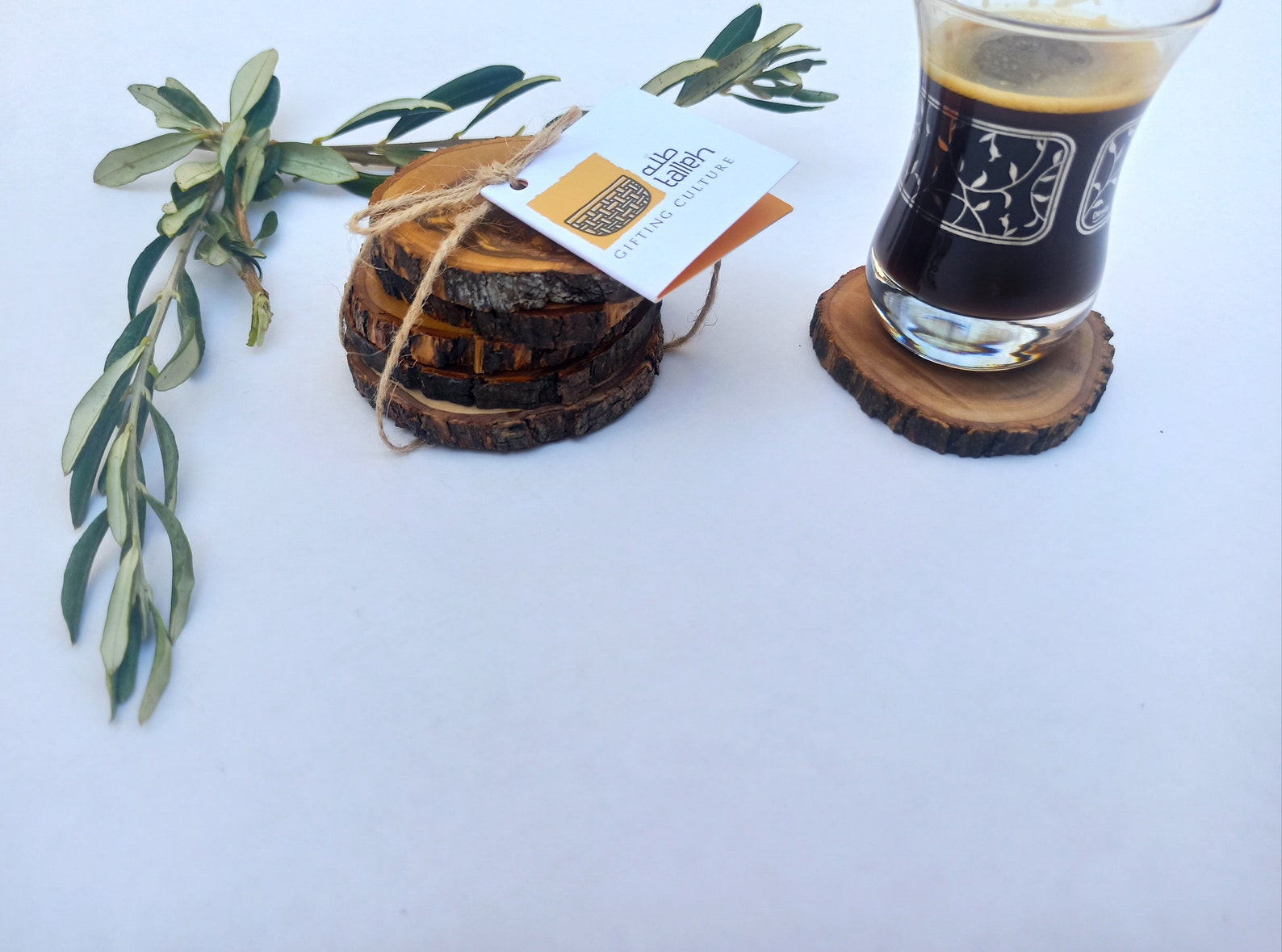 PALESTINIAN OLIVE WOOD Coasters / Rustic Coaster Set / - Etsy