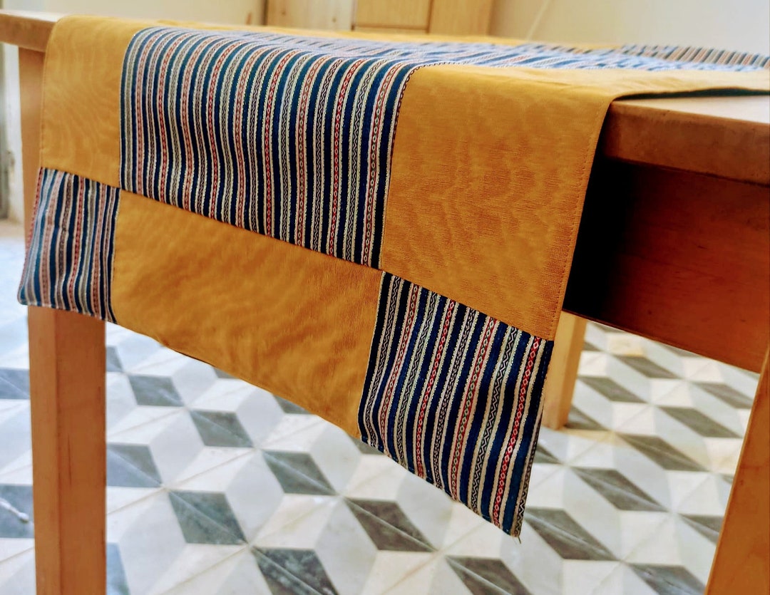 ARABIC FABRIC Table Runner, Gorgeous Reversible Table Topper for an ...