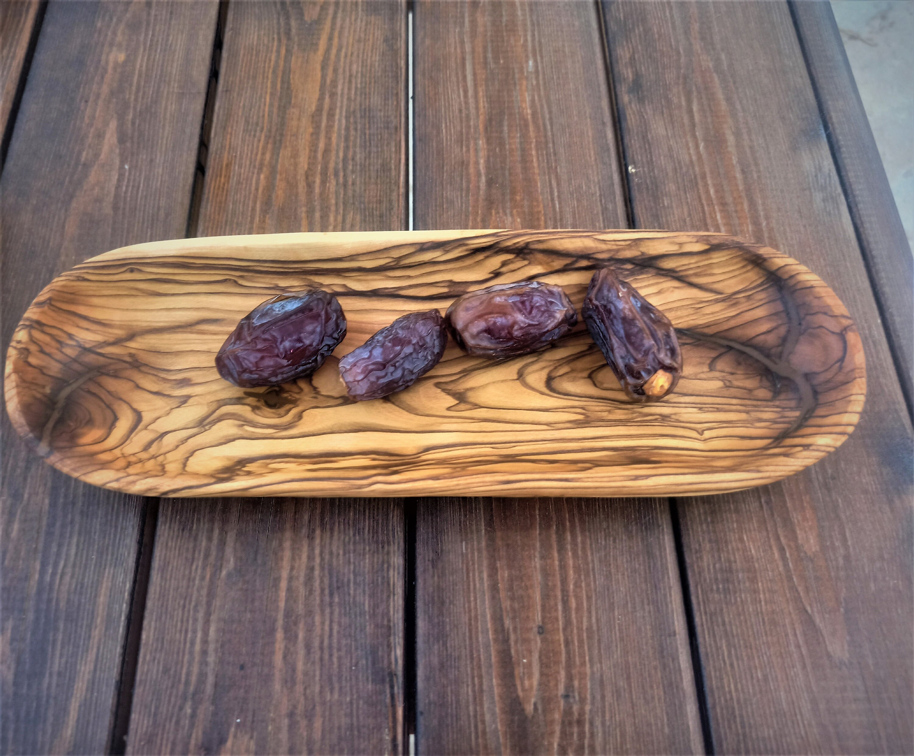 PALESTINIAN OLIVE WOOD Plates Set of 4 Olive Wood Plates | Etsy