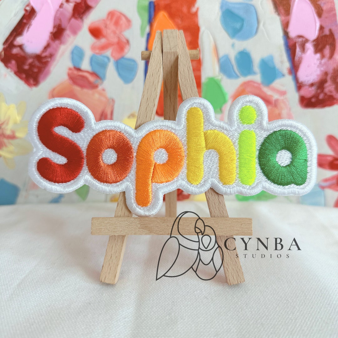 Colorful Custom Name Patch| Inspired Rainbow Letter Patch| Customized ...