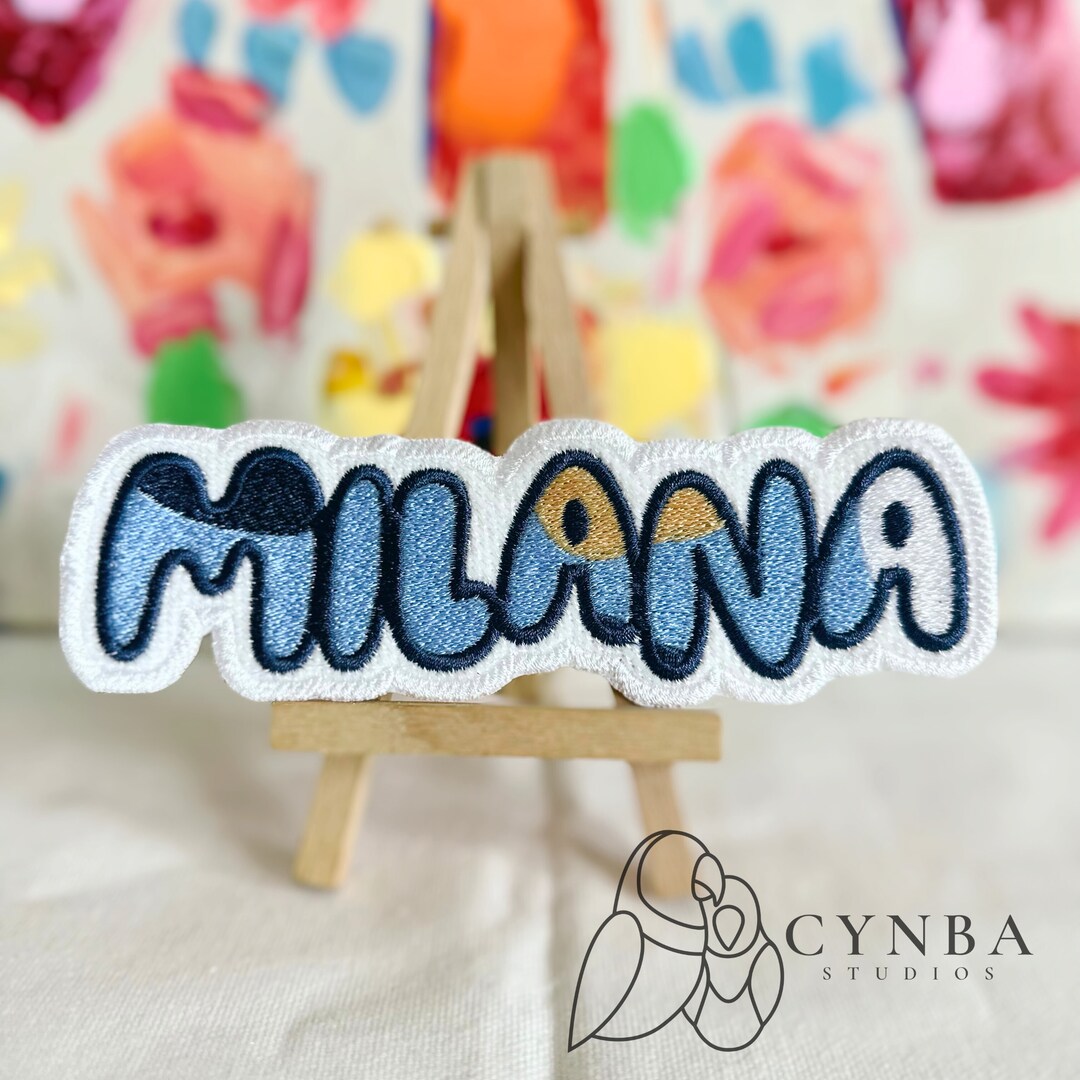 Cutie Little Puppy Name Patch| Blue and Orange Letter Patch| Customized ...