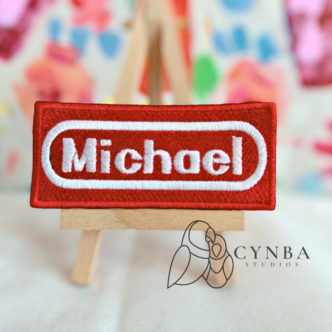 Retro Gaming Custom Name Patch| Inspired Red Letter Patch| Customized ...