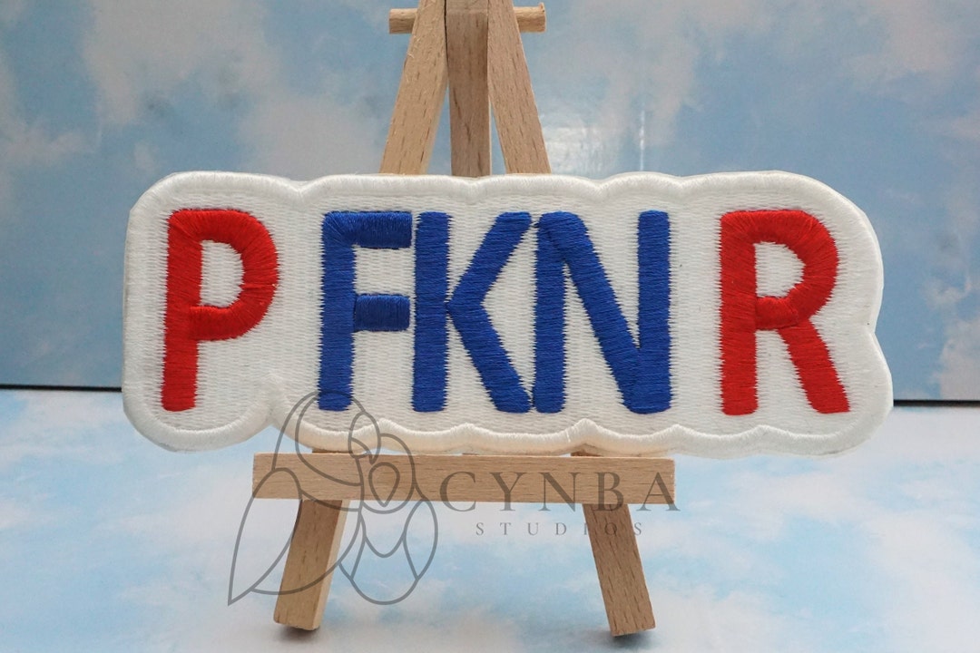 PFKNR Iron-on Patch| Bad Bunny Embroidered Patch| Bad Bunny Iron on ...