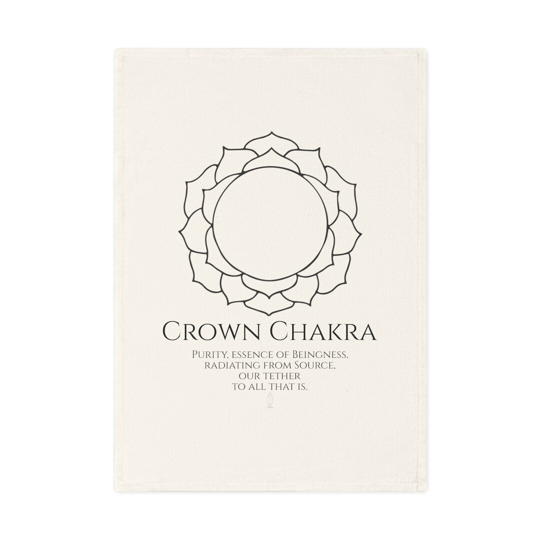 Crown Chakra 100% Cotton Tea Towel - Chakra Towels Series - Etsy