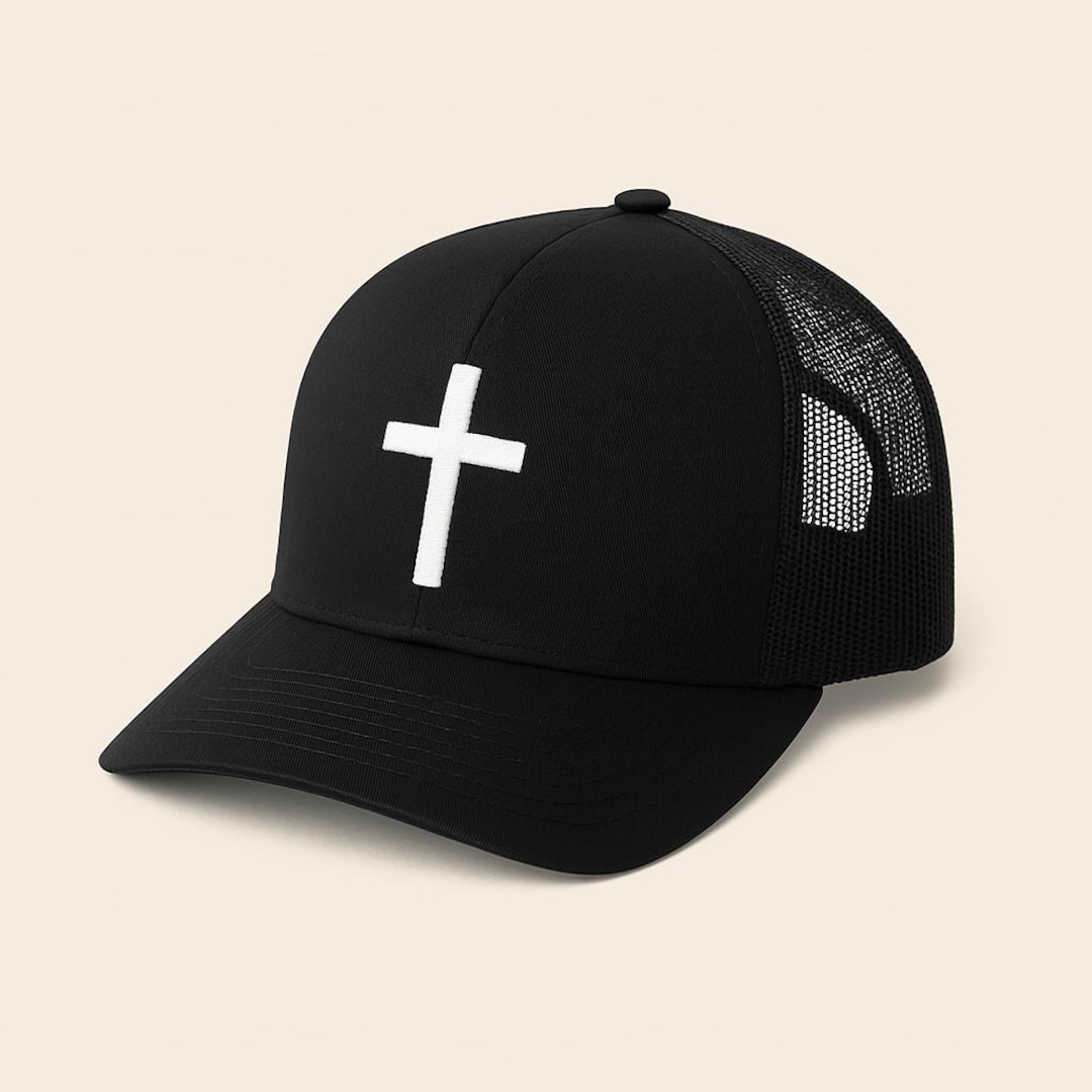 Black Cross Hat – Faith in Every Stitch - Etsy
