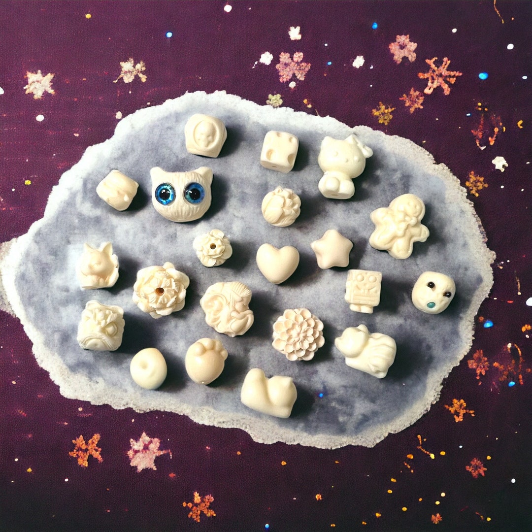 Ivory Nut Naturally Carved Beads Tagua Nut Ivory Substitute Organic ...