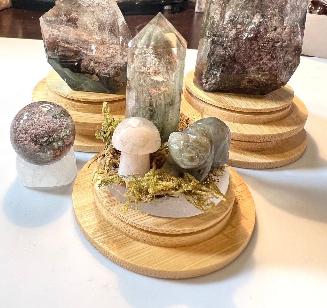 BAMBOO Small Crystal DISPLAY Small ALTER Display for Crystals Crystal ...