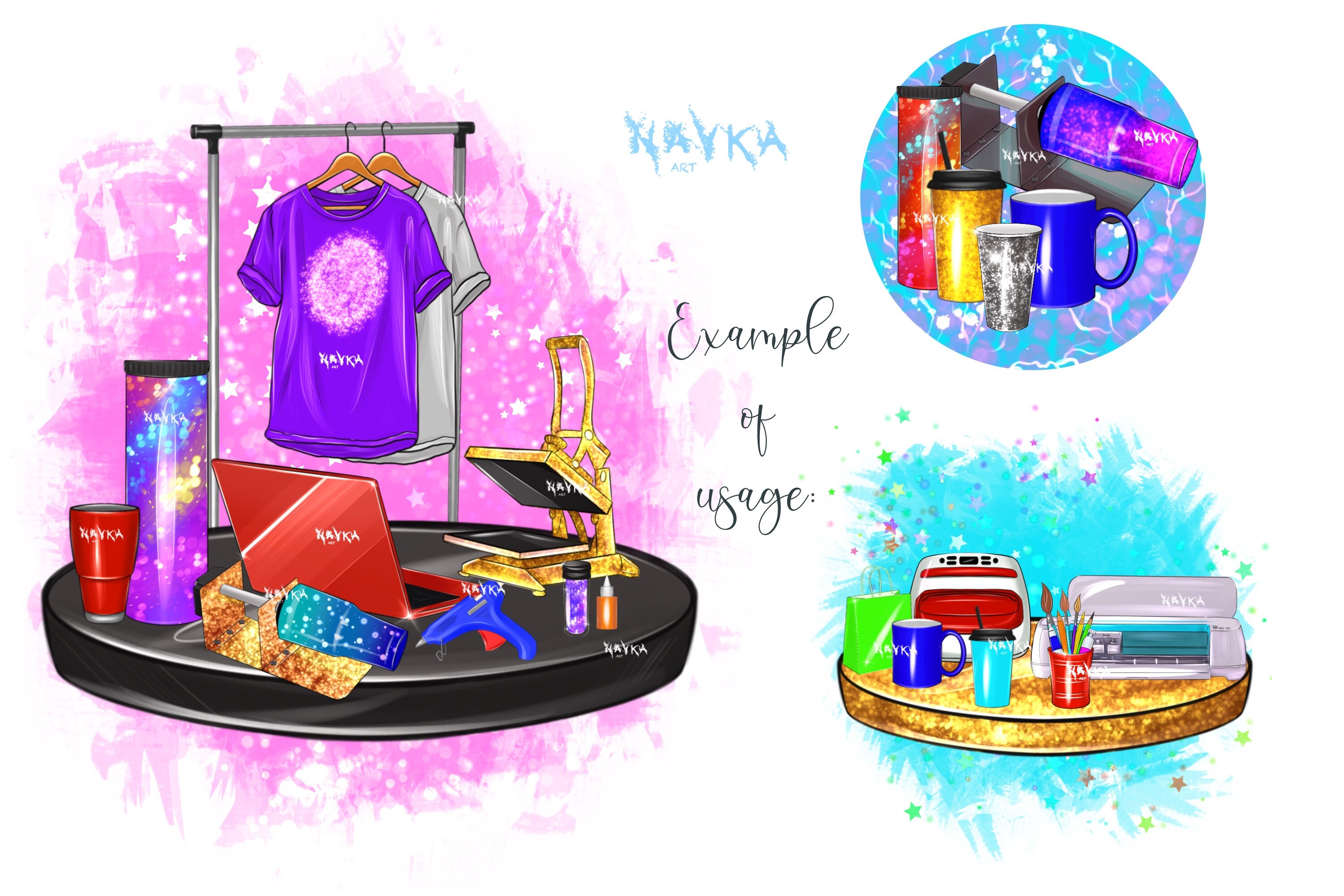 Crafting Clipart by Navka Crafting Png Cricut Machine PNG - Etsy