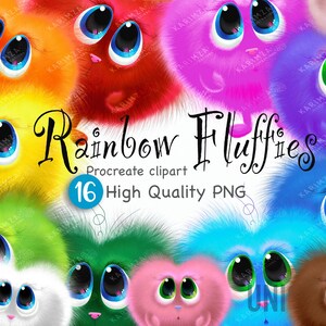 Cute Monster Clipart, Rainbow Baby Shower Clip Art for Invitation - Etsy