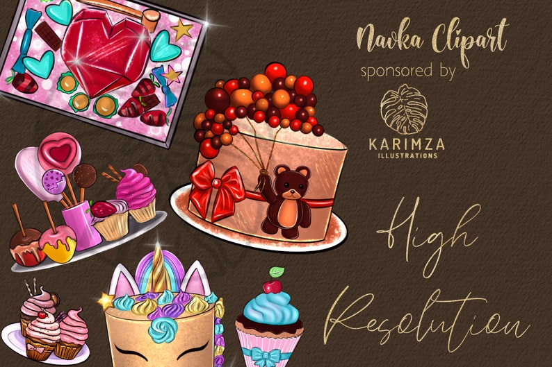 Sweets Clipart by Navka, Candyland Clipart, Candy Shop Clipart, Bakery ...