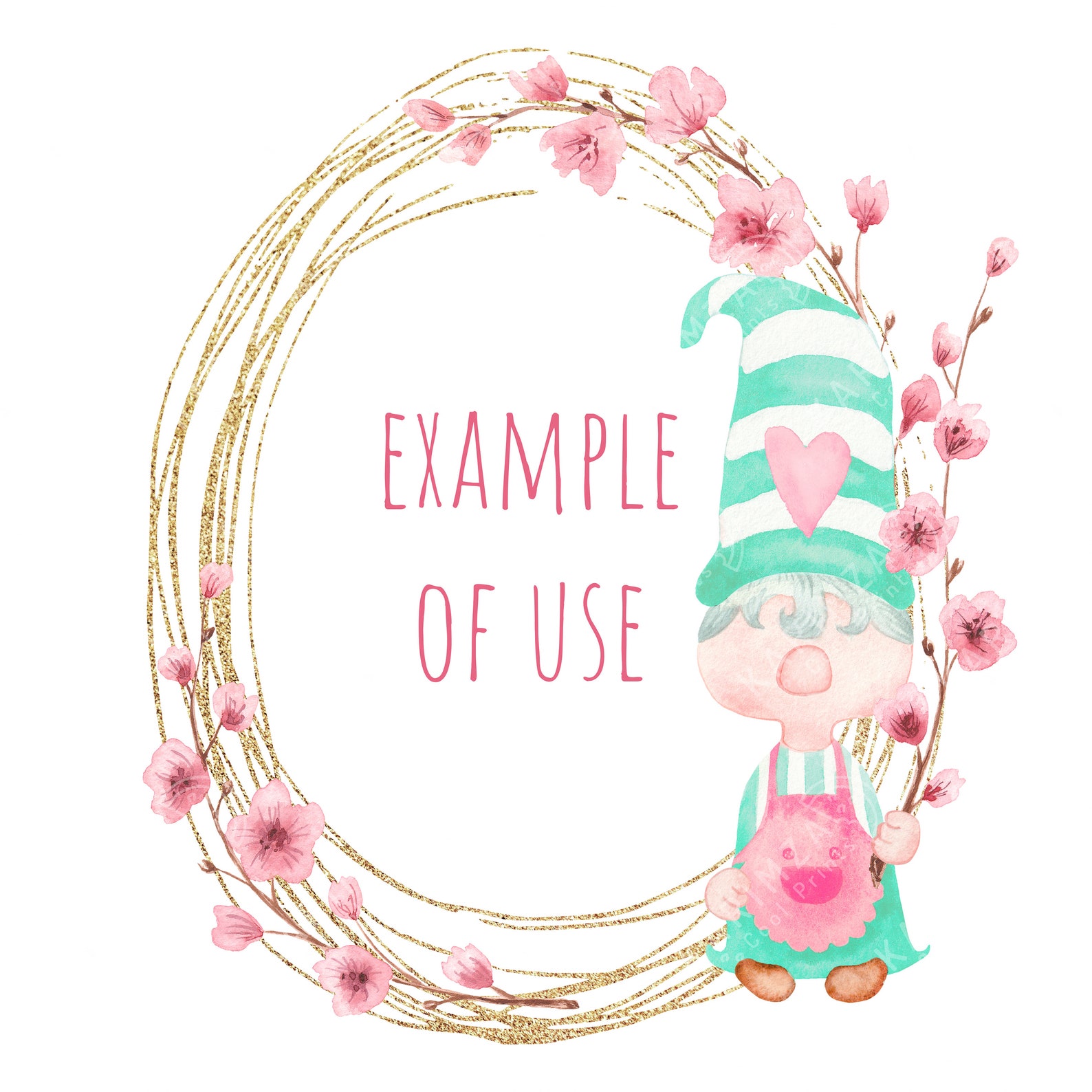 Spring Floral Clipart Flower Wreath Clipart Watercolor - Etsy