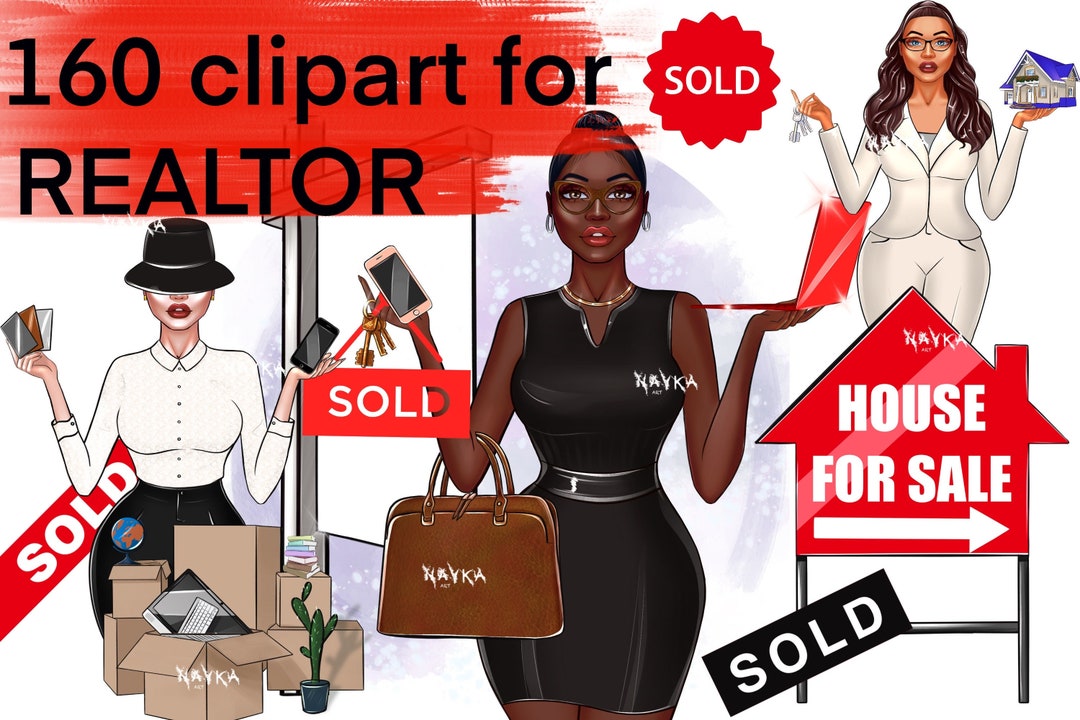 REALTOR Clipart by Navka Real Estate Queen Logo Clipart - Etsy