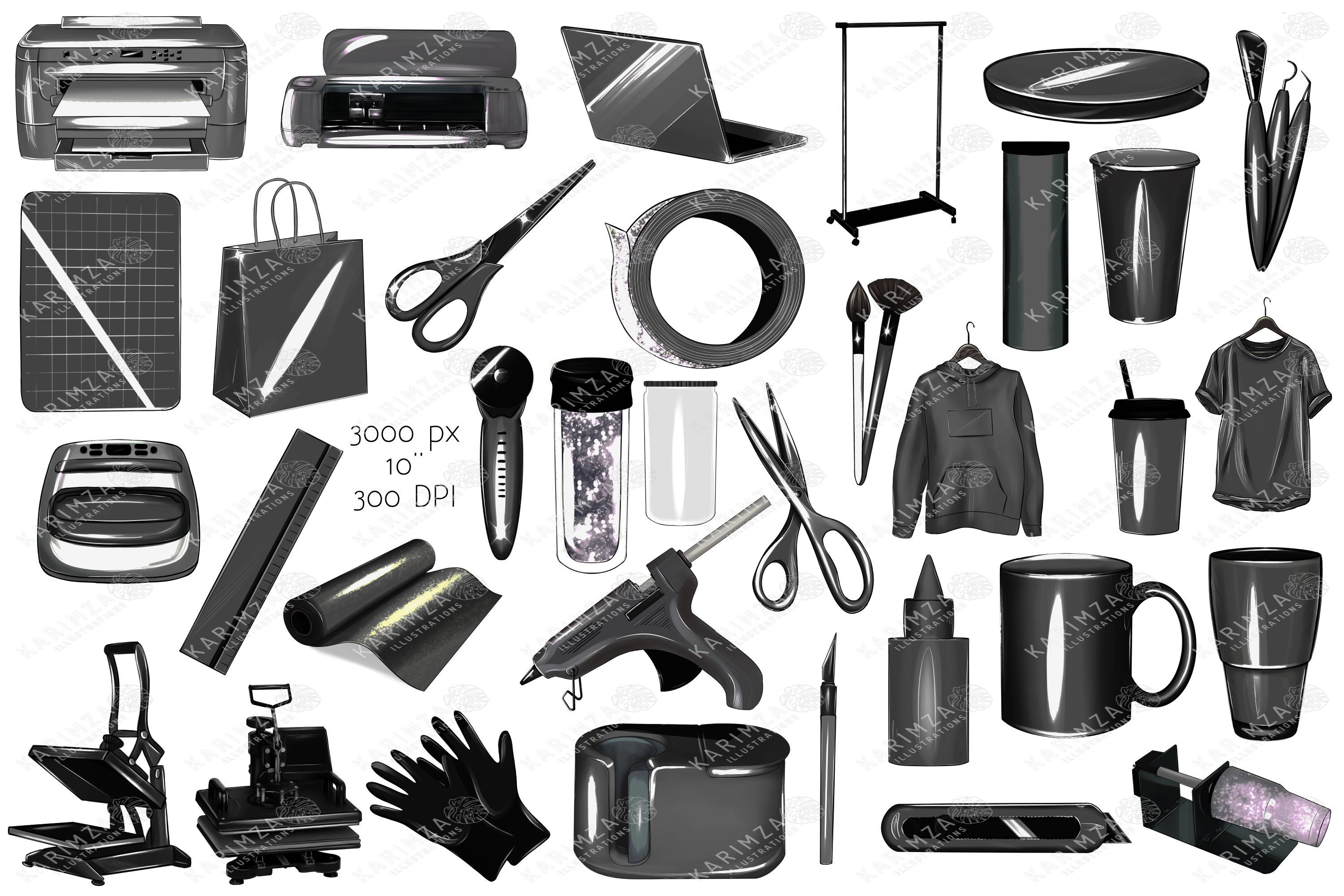 Craft Clipart by Navka, Crafting Png, Cricut Machine PNG for Men BLACK ...
