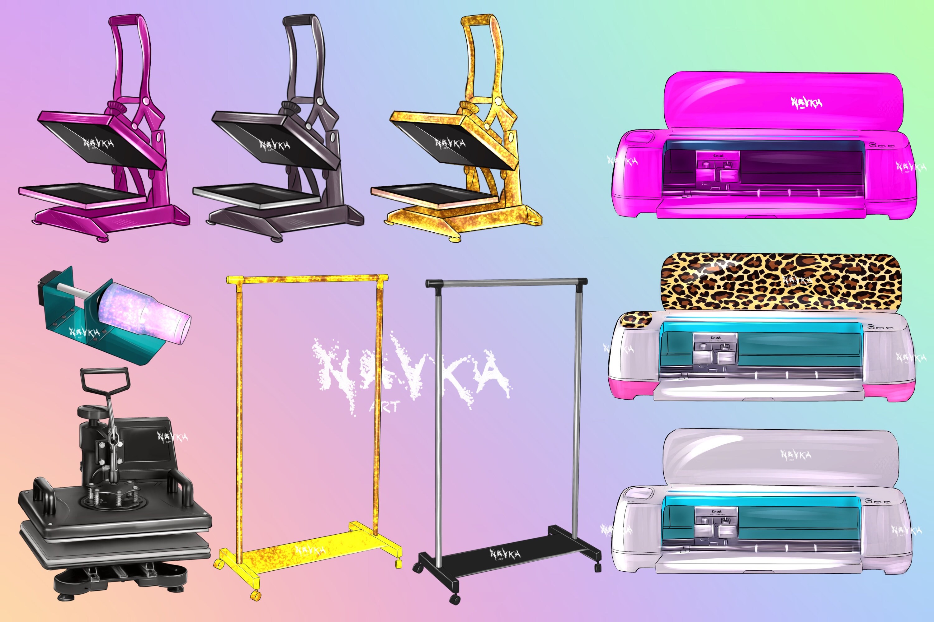 Crafting Clipart by Navka Cricut Machine Clipart Happy - Etsy Australia