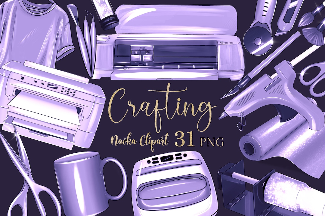 Craft Clipart Purple by Navka, Cricut Machine PNG LAVENDER Colour ...