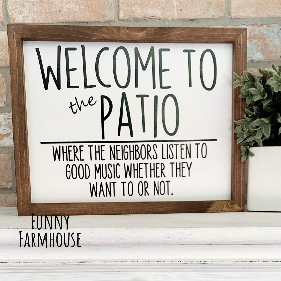 Welcome to the Patio Sign Funny Patio Sign Farmhouse Style - Etsy Canada