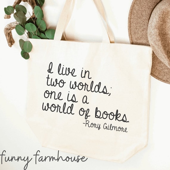 I Live in Two Worlds One is a World of Books Large Canvas - Etsy
