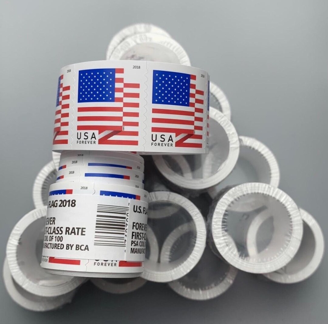 1000 New US Flags Stamps Unused US Forever First Class Flowers Wedding ...