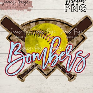 Softball Leopard Print PNG | Sublimation | Bombers Softball | Softball ...