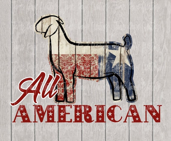 GOAT Digital File Sublimation All American Show Goat | Etsy