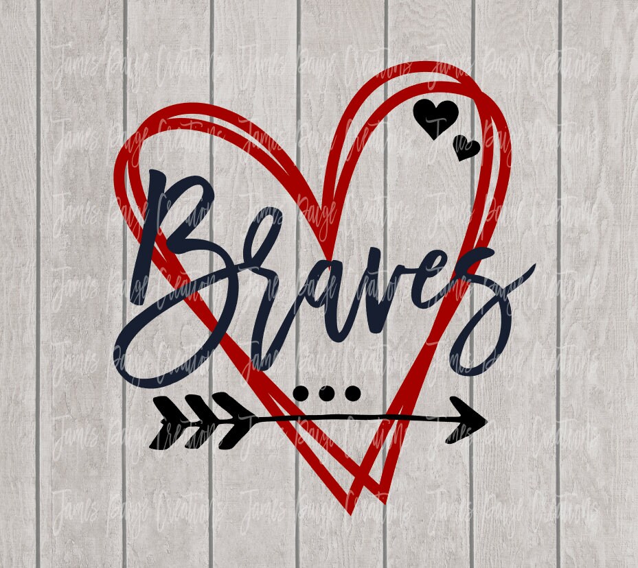 Braves With Open Heart SVG AI DXF Eps School Spirit | Etsy