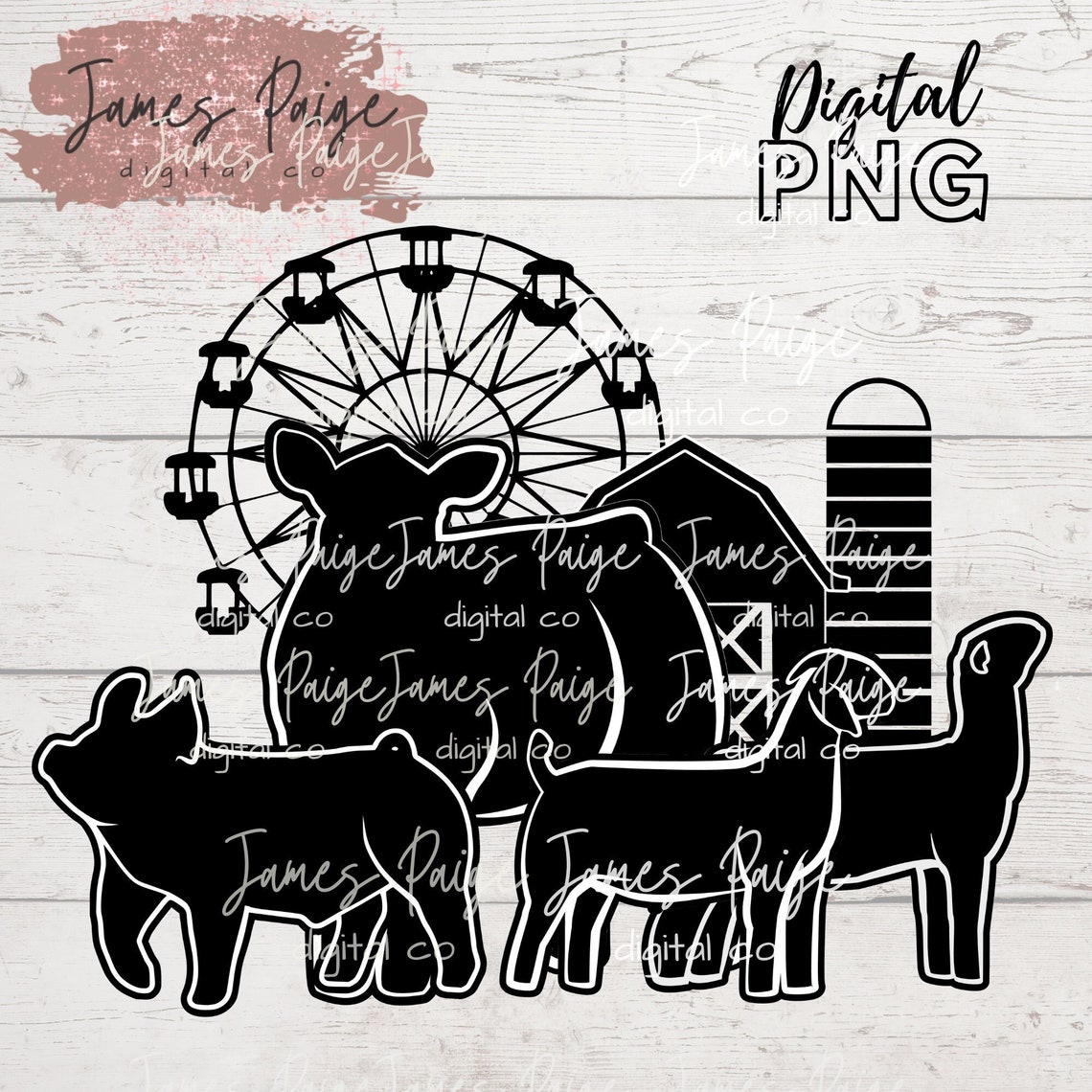 Stock Show Animal PNG: Livestock Sublimation Design (digital Download ...