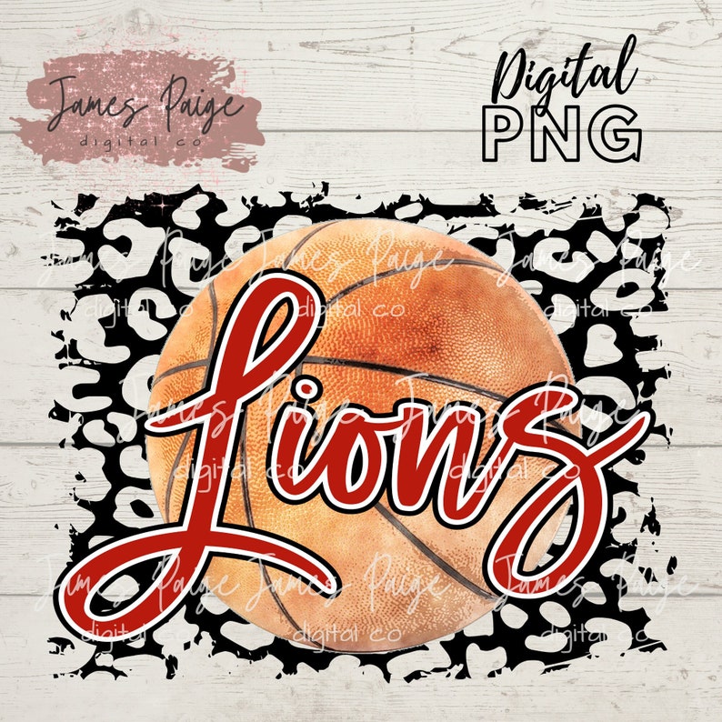 Basketball Leopard Print PNG | Sublimation | Lions Basketball ...