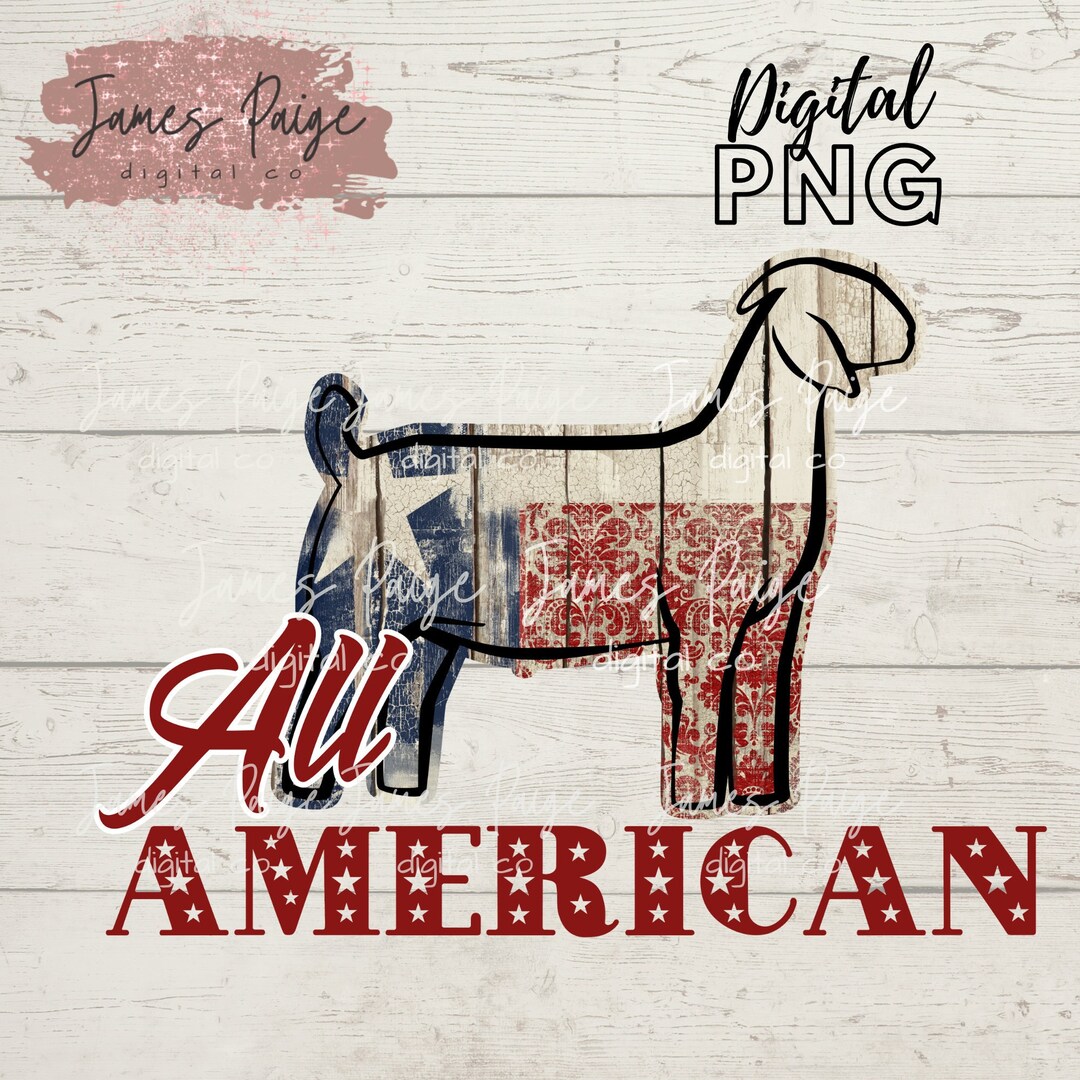 GOAT Digital File | Sublimation | All American | Show Goat Design ...