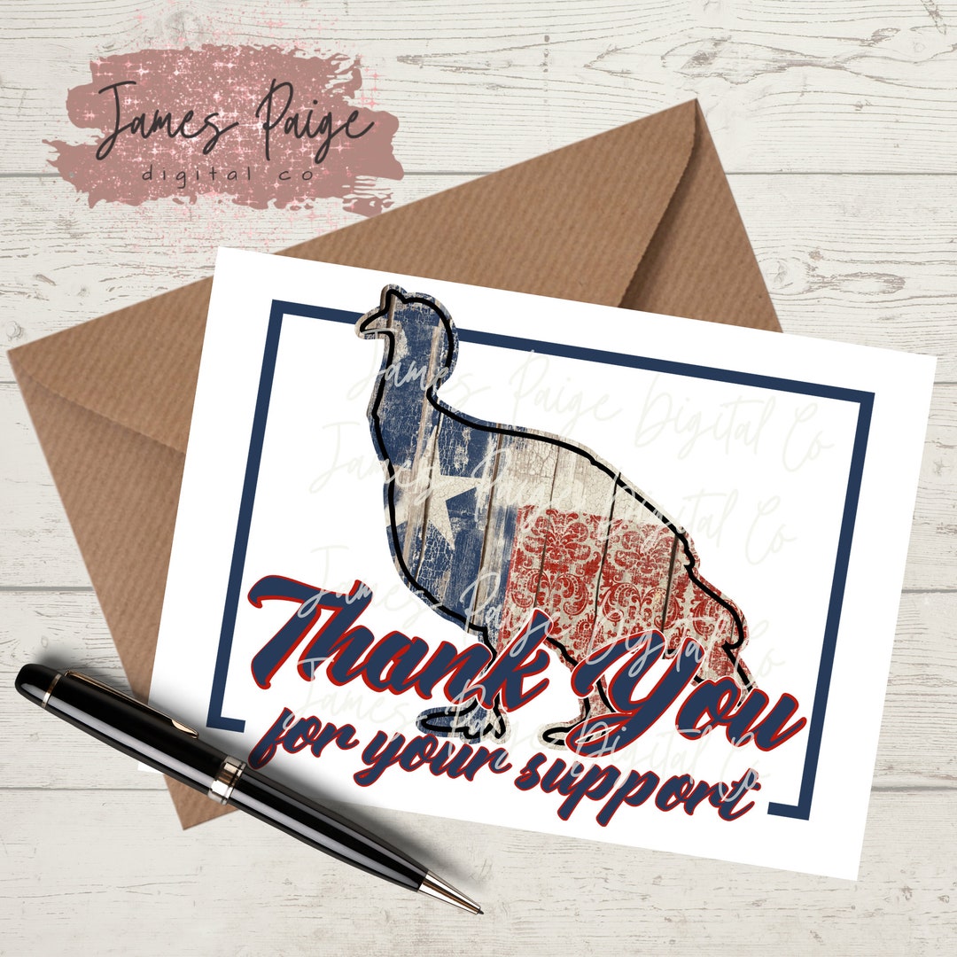 Thank You Note Digital File | Turkey Thank You | Turkey Show Design ...
