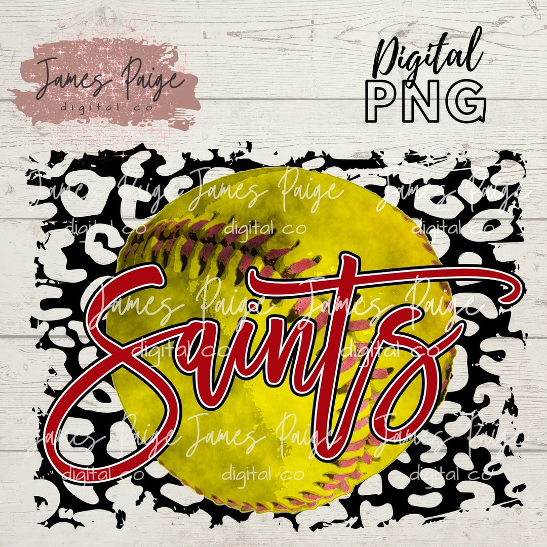 SOFTBALL PNG | Leopard Print Sublimation | Saints Softball | Softball T ...