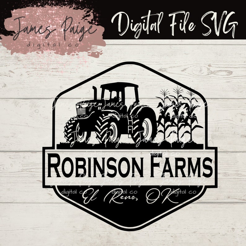 Custom Farm Logo SVG Personalized Farm File TRACTOR - Etsy