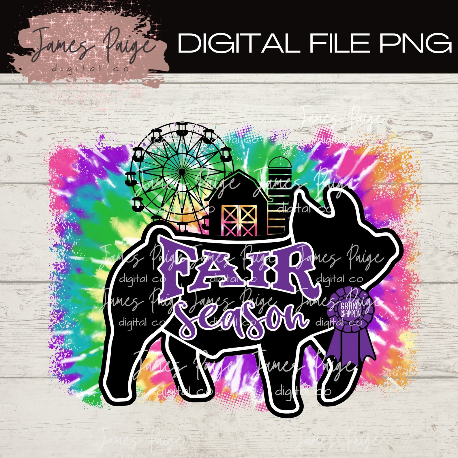 FAIR SEASON PNG Show Pig Digital File Pig Sublimation - Etsy