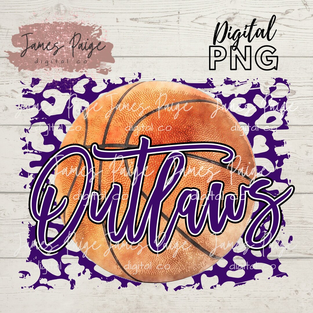 Basketball Leopard Print PNG Sublimation Outlaws Basketball Basketball ...