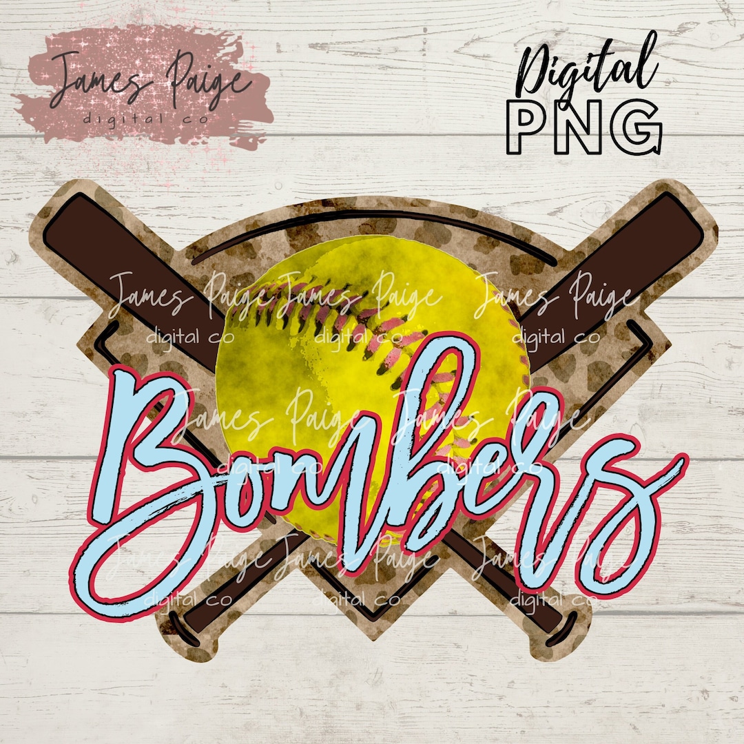 Softball Leopard Print PNG | Sublimation | Bombers Softball | Softball ...