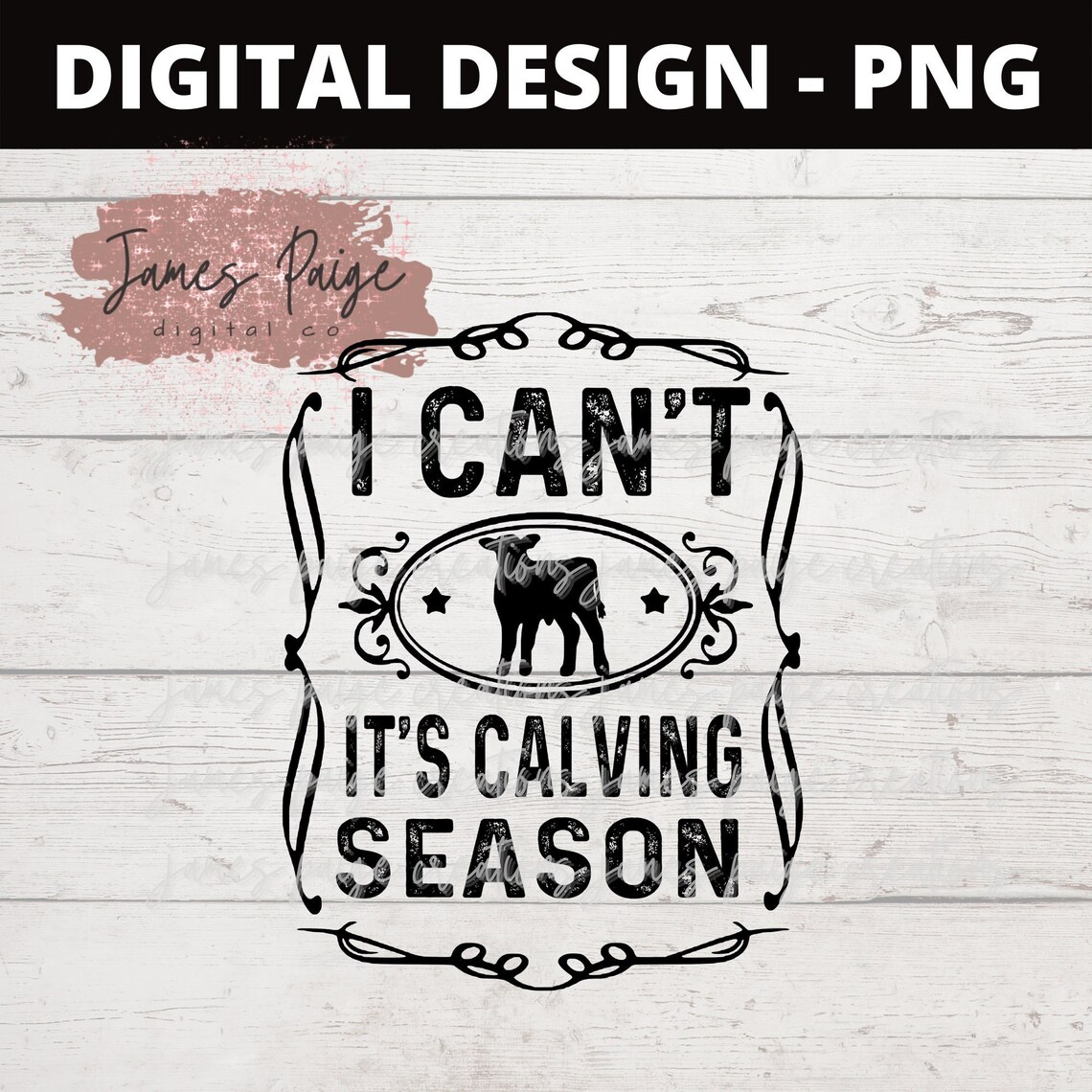 Calving Season PNG | Sublimation | I Can't It's Calving Season | Steer ...