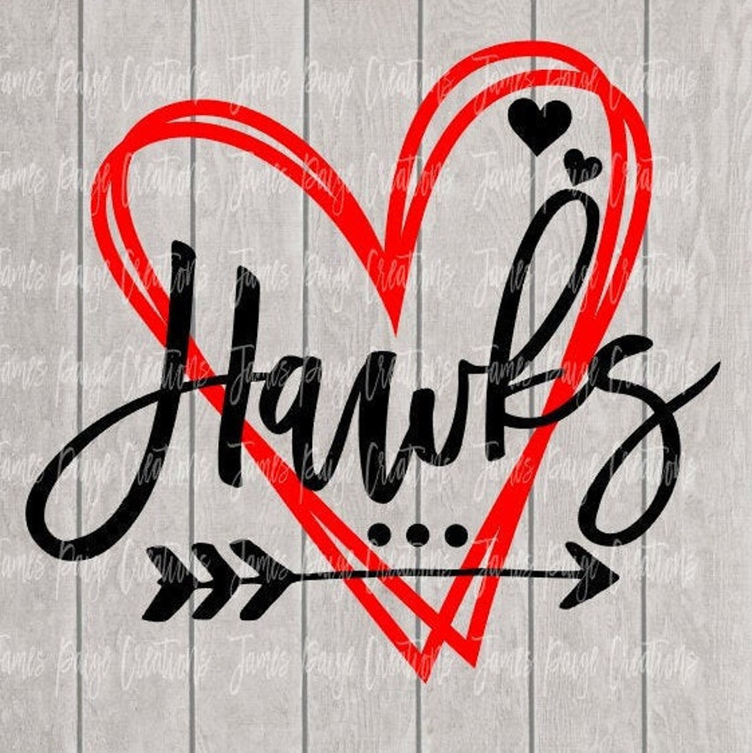 Hawks School Spirit SVG | AI | DXF | Eps | School Spirit Cheer Shirt ...