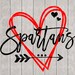 Spartans With Open Heart SVG AI DXF Eps School Spirit Cheer Shirt ...