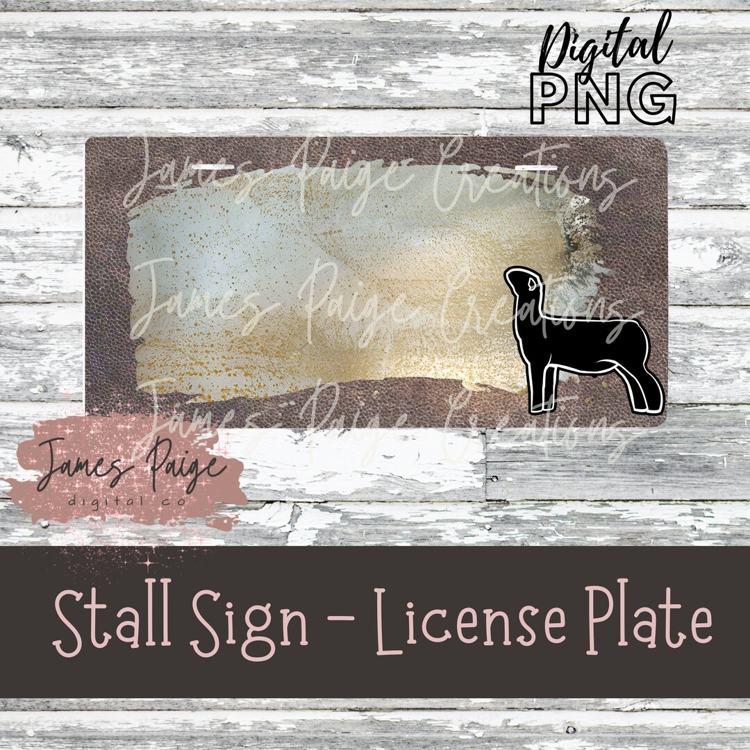 LAMB Stall Sign Digital | Sublimation | Show LAMB Design | License ...