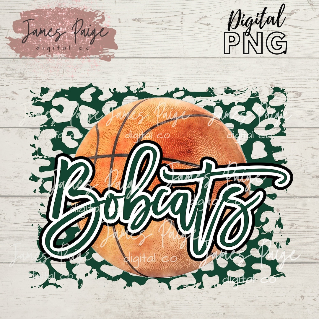 Basketball Leopard Print PNG Sublimation Bobcat Basketball Basketball T ...