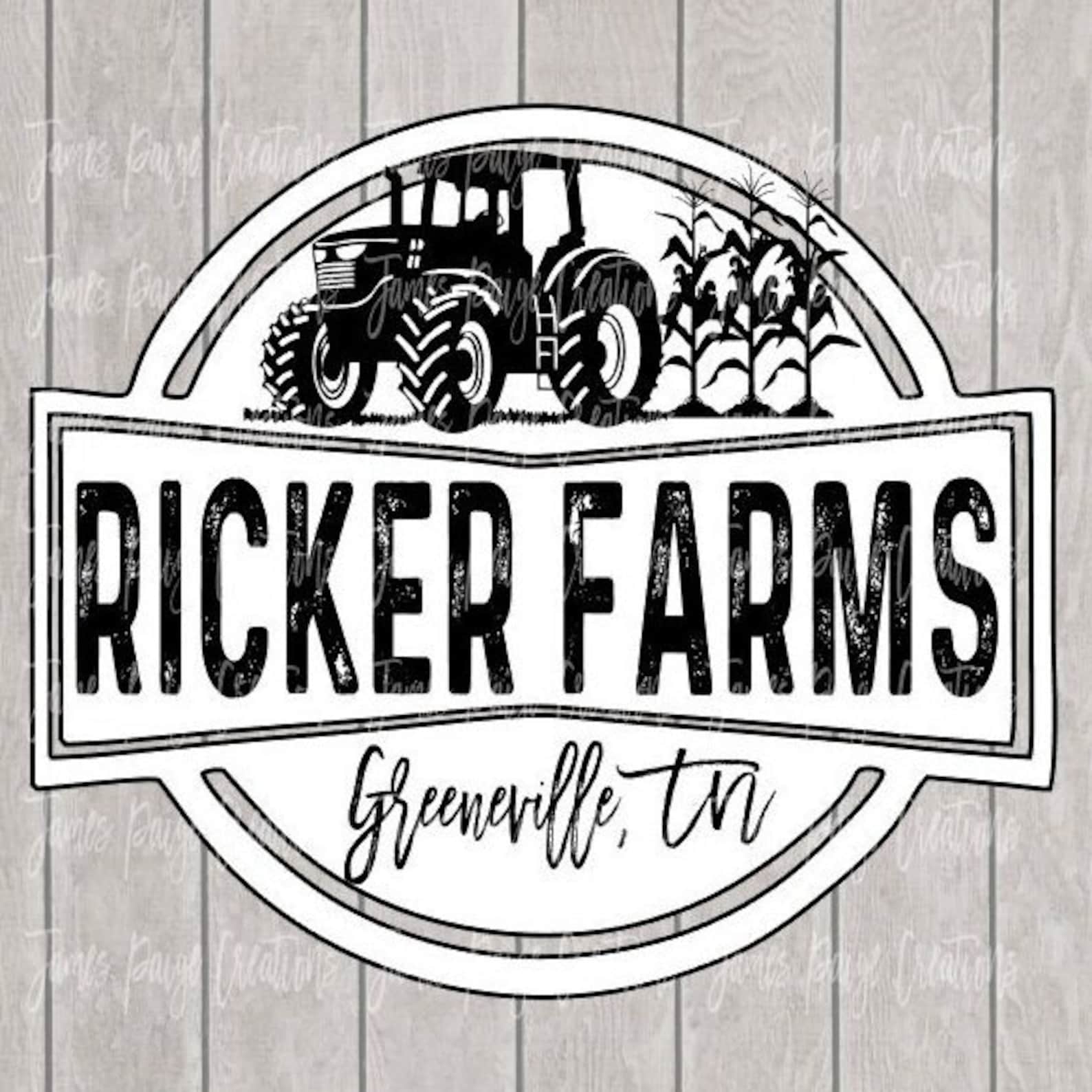 Custom Farm Logo PNG Personalized Farm File TRACTOR - Etsy