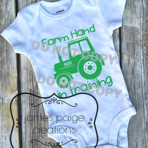 Farm Hand in Training ** SVG File for Silhouette ** Farm Baby | Farm ...