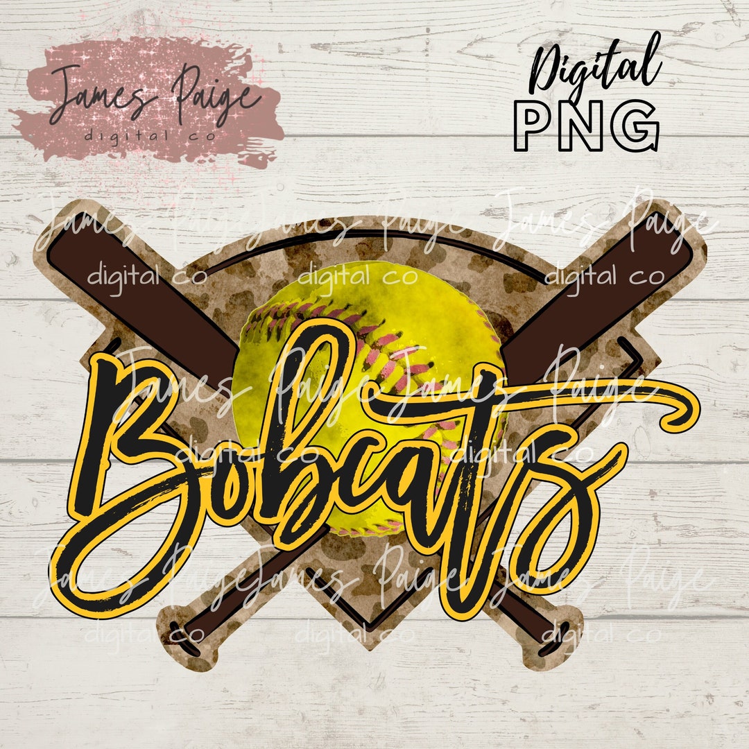 Bobcats Softball PNG File | Sublimation | Customized Softball Png ...