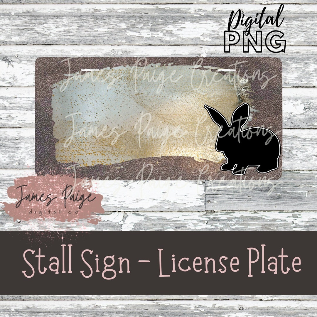 Stall Sign PNG | Rabbit Stall Sign Digital | Sublimation | Show Rabbit ...