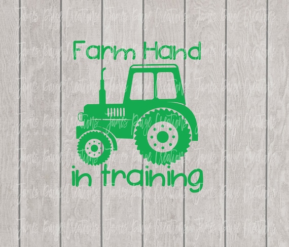 Farm Hand in Training SVG File for Silhouette Farm Baby - Etsy