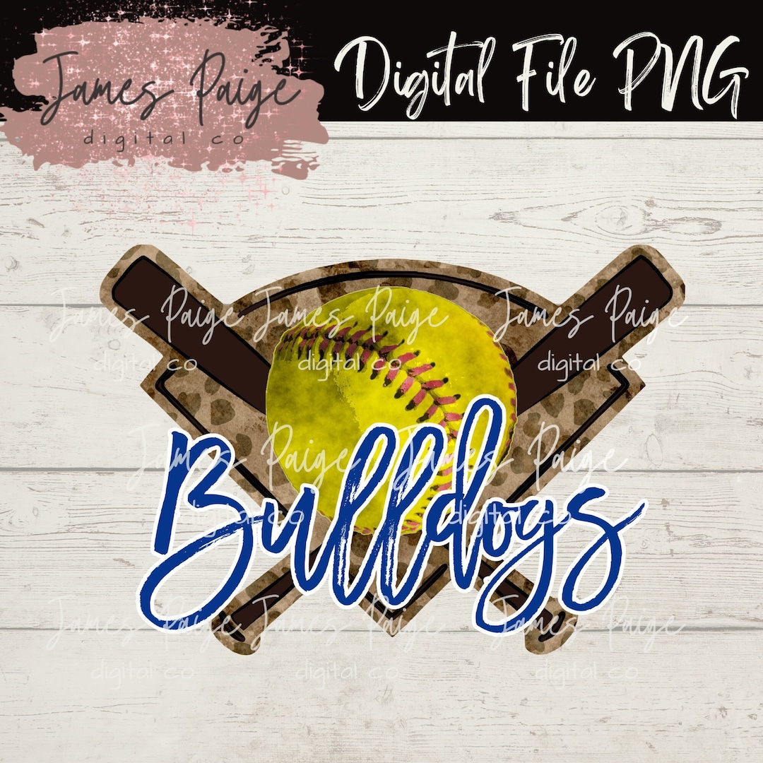 Softball Leopard Print PNG Sublimation Bulldogs Softball Softball T ...