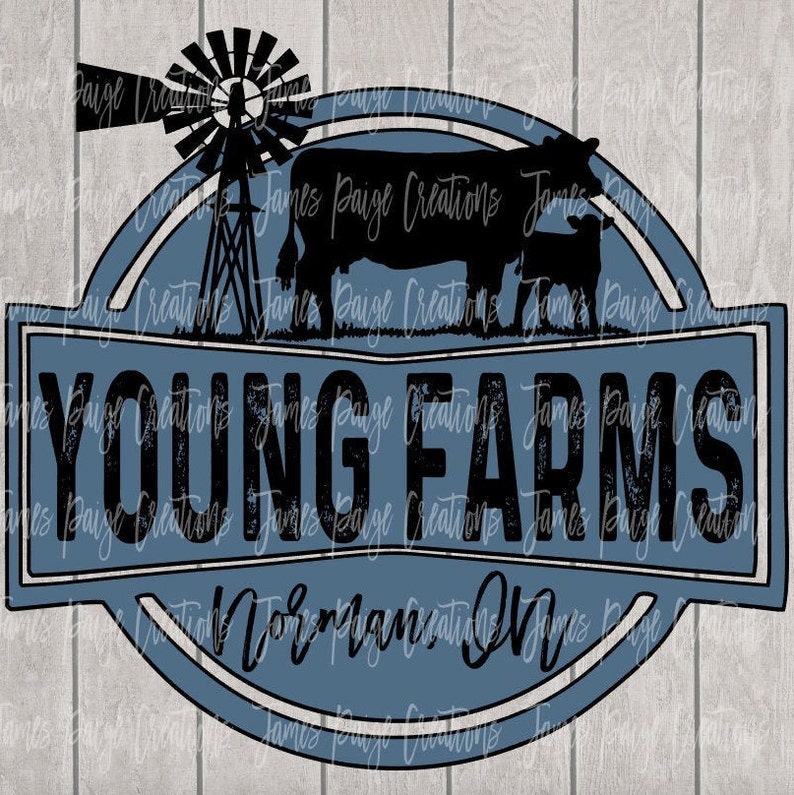 Custom Farm Logo PNG Personalized Farm File Sublimation | Etsy